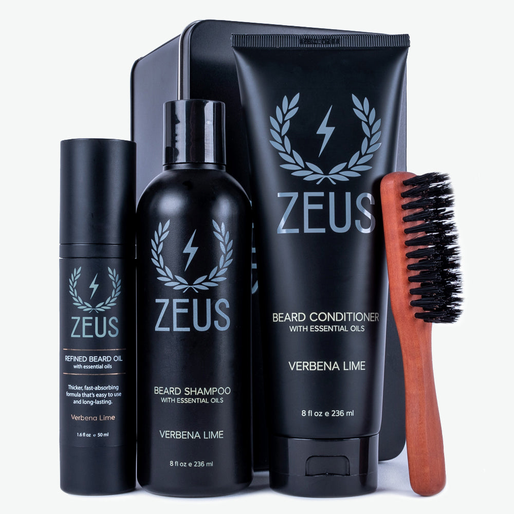 Zeus Deluxe Beard Care Kit, Refined Oil | Zeus