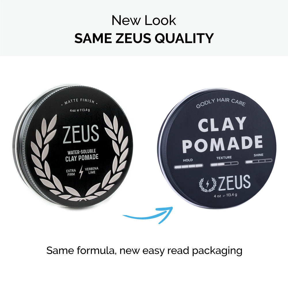 Zeus Clay Pomade, Extra Firm, Verbena Lime | Zeus