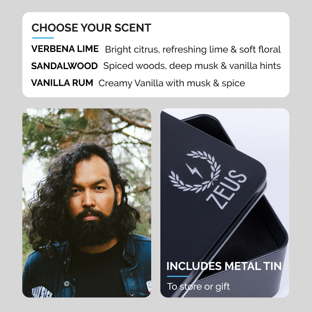Zeus Deluxe Beard Care Kit, Refined Oil | Zeus