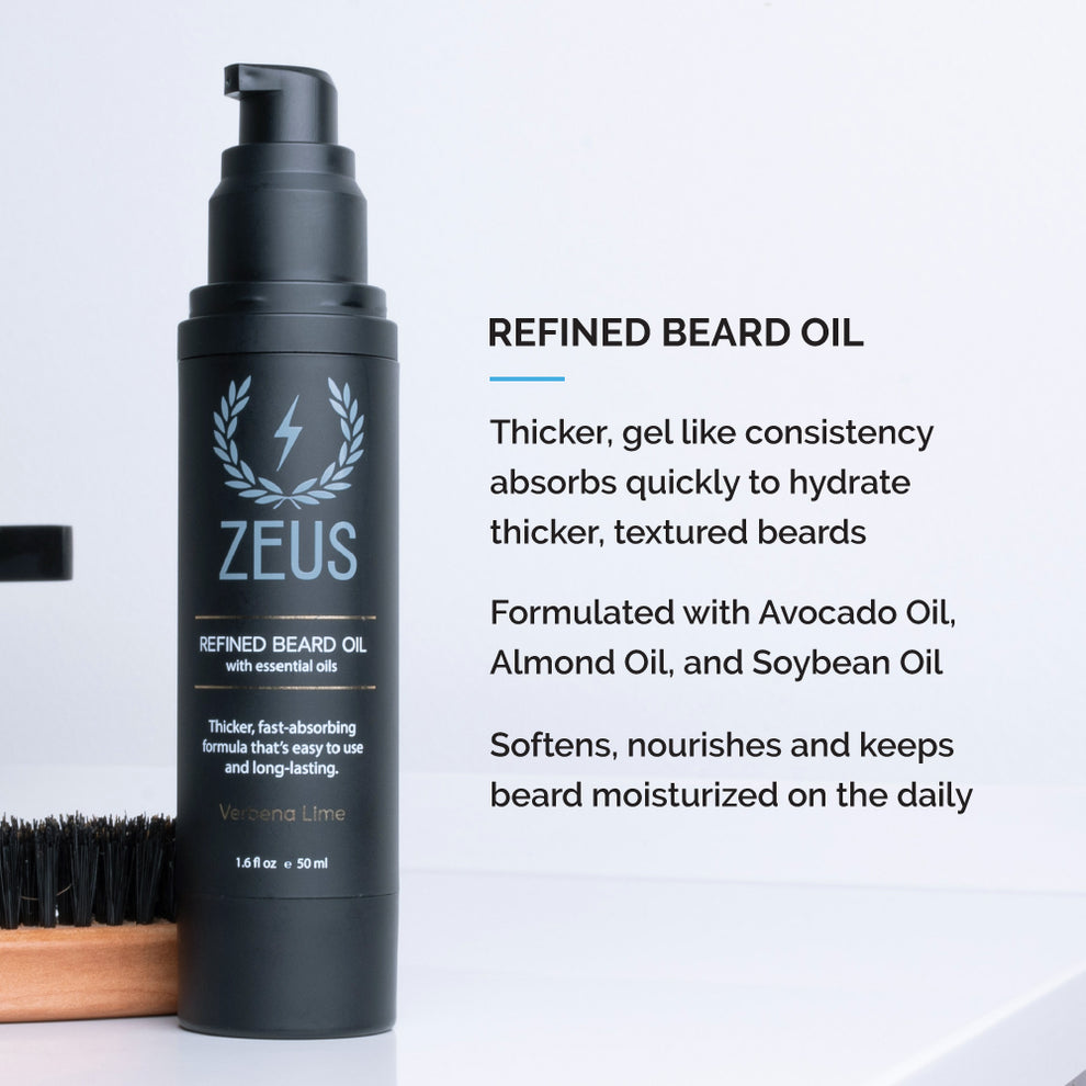Zeus Everyday Beard Care Kit, Refined Oil | Zeus