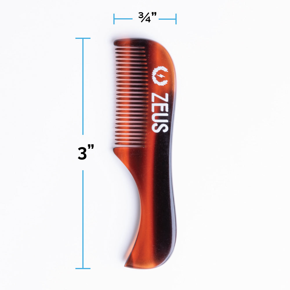 Zeus Handmade Saw-Cut Mustache Comb | Zeus